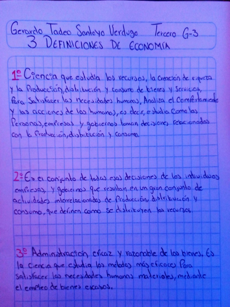 Economía 3 Definiciones | PDF