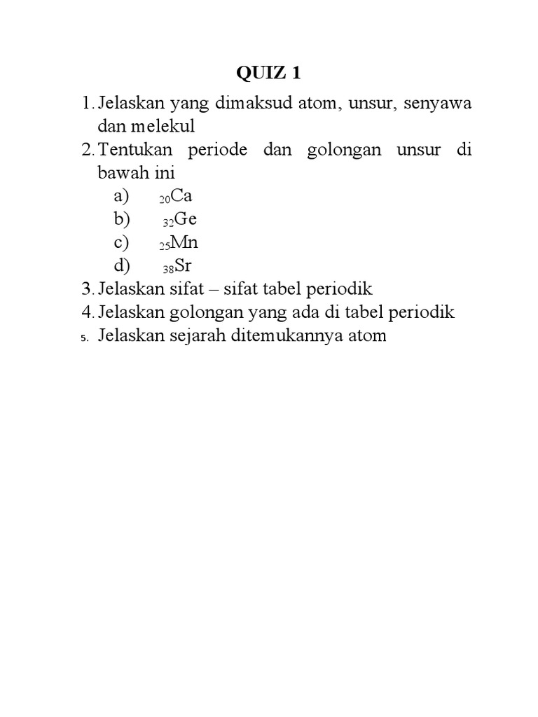 Quiz 1 | PDF