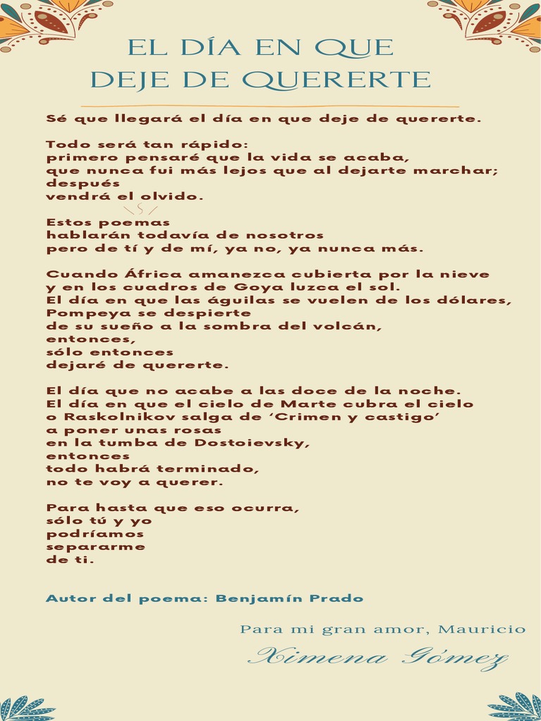 El Día en Que Deje de Quererte | PDF