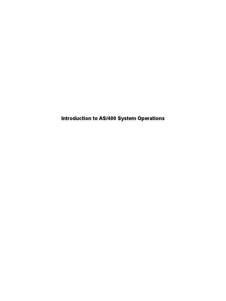 AS400 Full Material | Download Free PDF | Ibm System I | Computer File