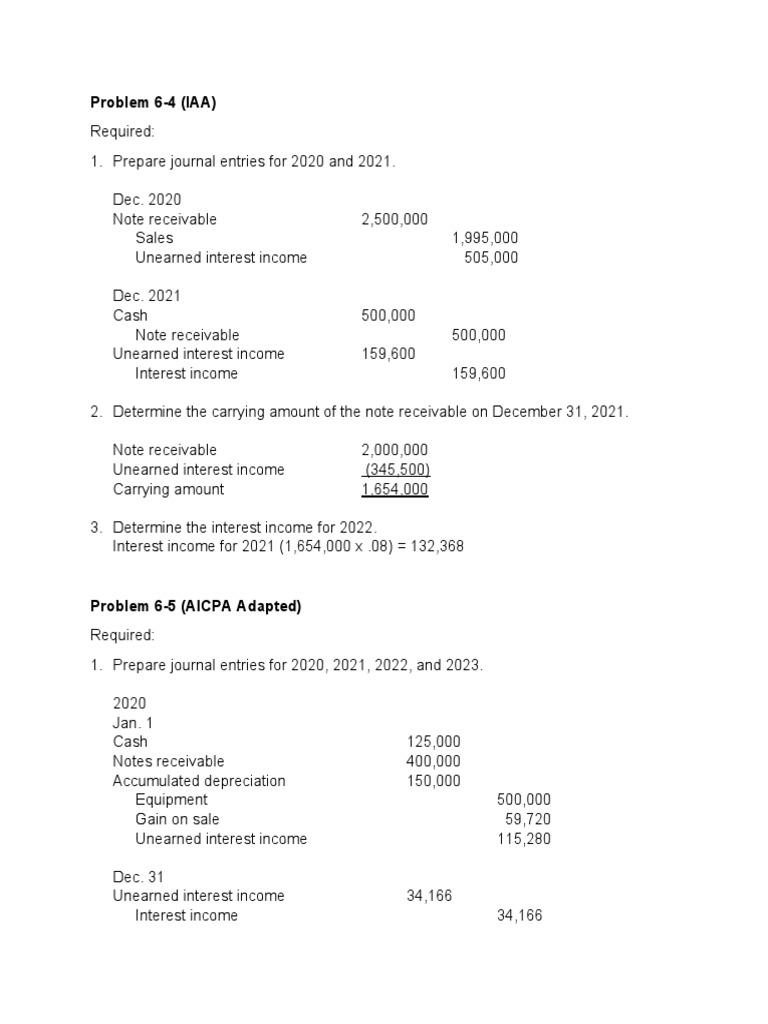 Notes Receivable | PDF | Income | Interest