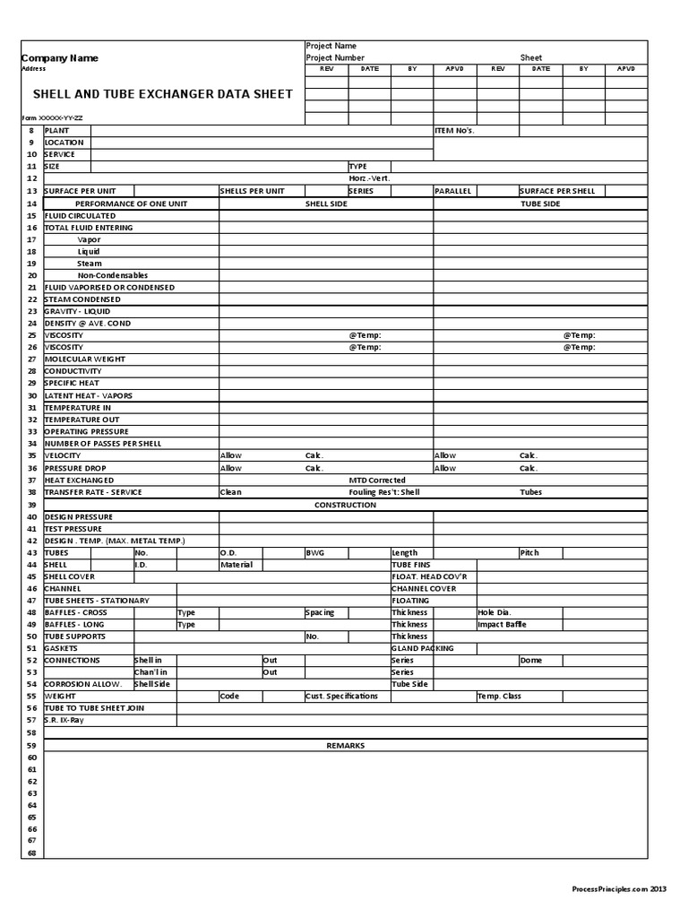 Jitorres - Copia de Shell-and-Tube-Exchanger-Data-Sheet-Process ...