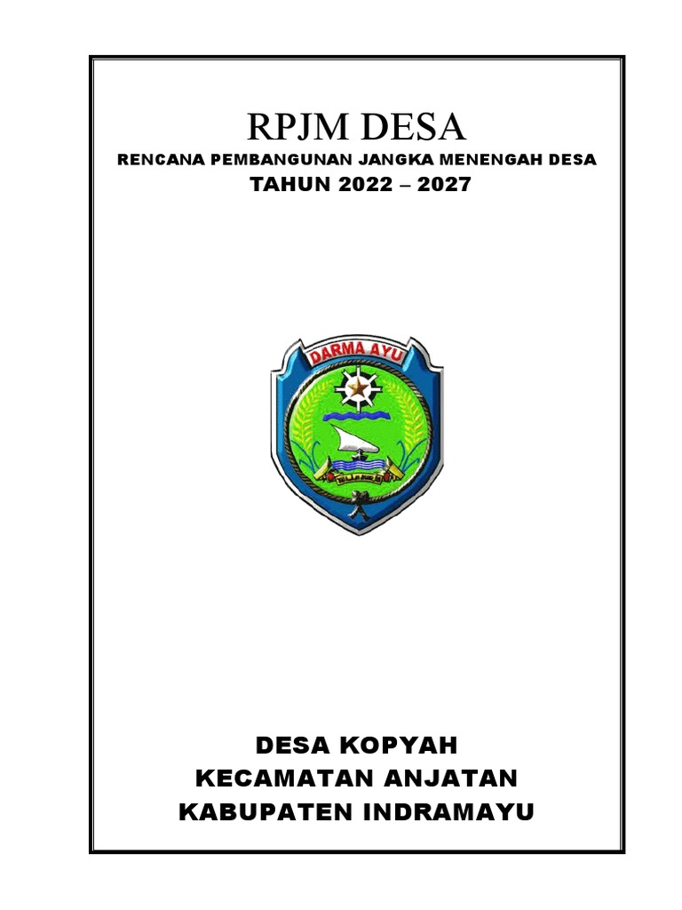 Cover RPJM Desa | PDF