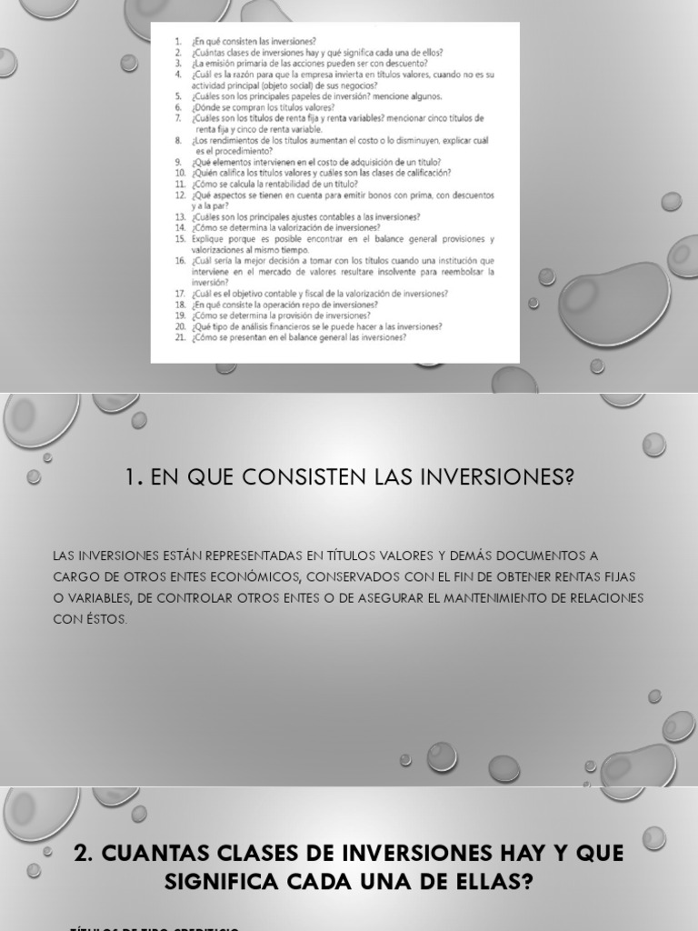 INVERSIONES | PDF | Compartir (Finanzas) | Inversiones