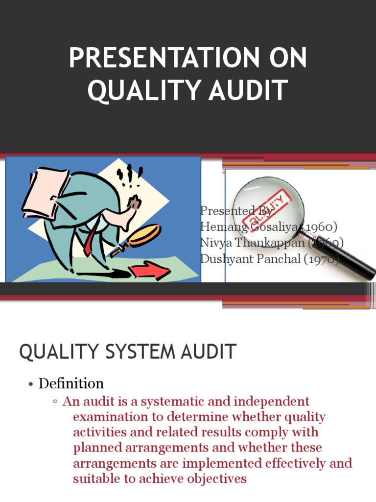 Quality Audit - Final | PDF | Auditor's Report | Audit
