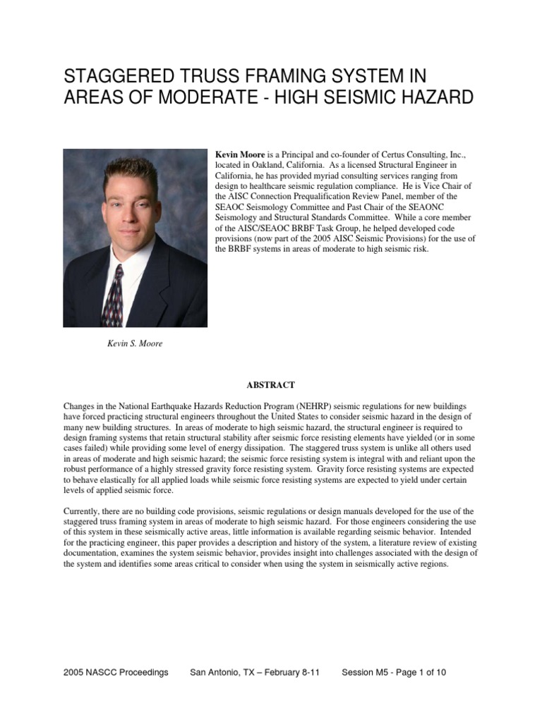 Moore (2005) - Staggered Truss Framing System in Areas of Moderate ...
