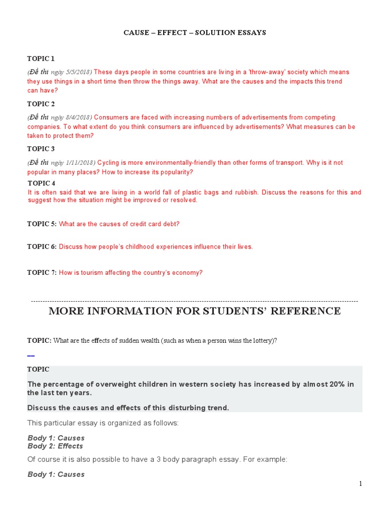7 CAUSE and EFFECT QUESTIONS | PDF | Foods | Fast Food Restaurants