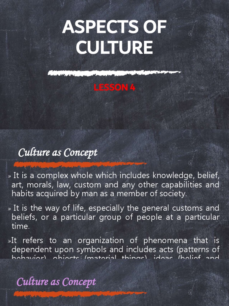 Aspects of Culture: Lesson 4 | PDF | Luck | Society