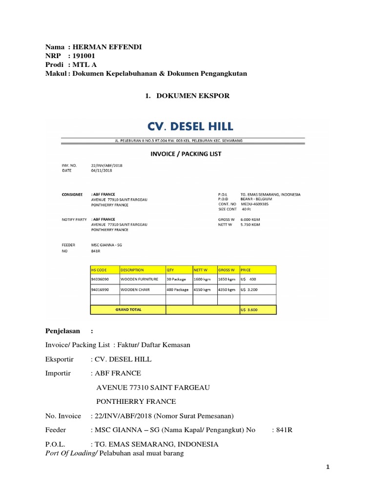 Herman Effendi 191001 MTL A - DKDP 01 | PDF