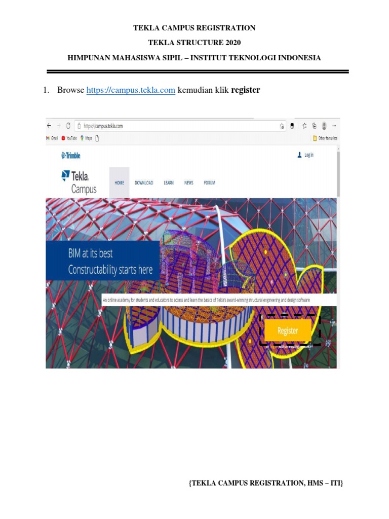 Tekla Structure 2020 Registration, HMS-ITI | PDF | Komputer