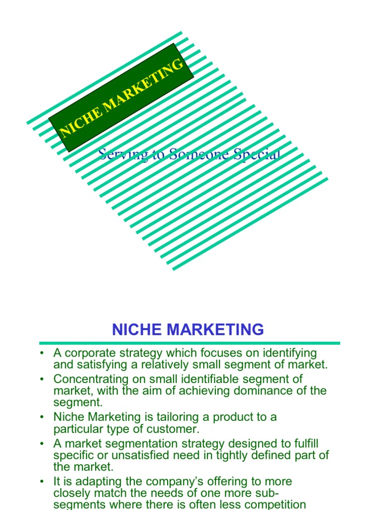 6.niche Marketing | PDF | Market Segmentation | Competition