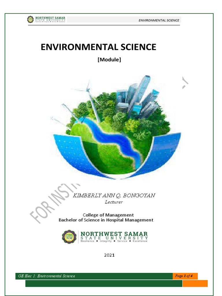 Environmental Science: (Module) | PDF | Biology | Chemistry