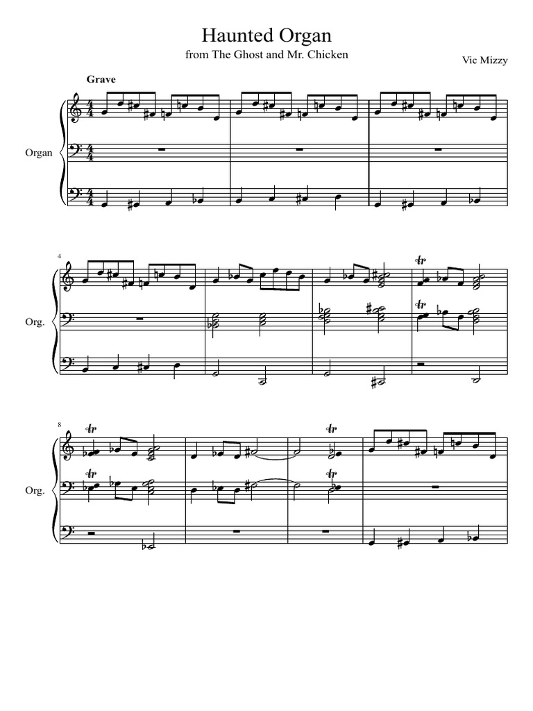 Haunted Organ: From The Ghost and Mr. Chicken | PDF