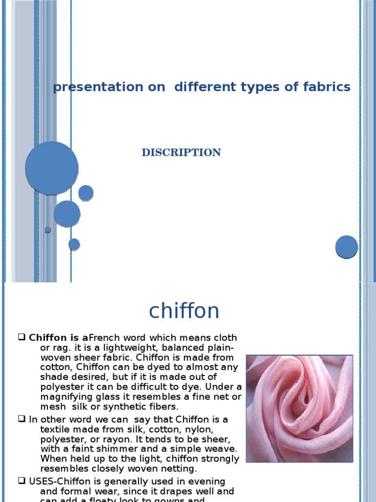 Identification of Different Types of Fabrics | PDF | Textiles | Woven ...