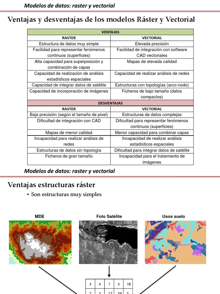 Modelos de Datos RASTER Y VECTORIAL | PDF | Ingeniería Informática ...