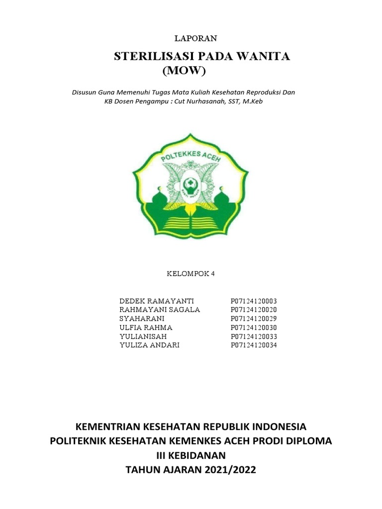 Sterilisasi Pada Wanita (MOW) | PDF