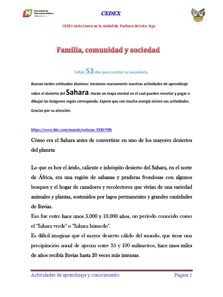 Desierto Del Sahara | PDF | Desierto | Sáhara