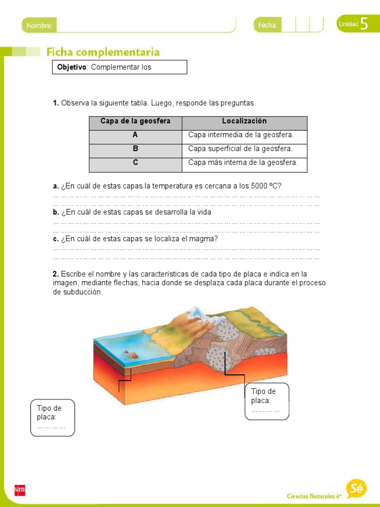 Ficha Complementaria Naturales 4 U5 | PDF