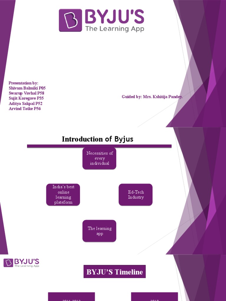 Byjus Learning App Presentation | PDF
