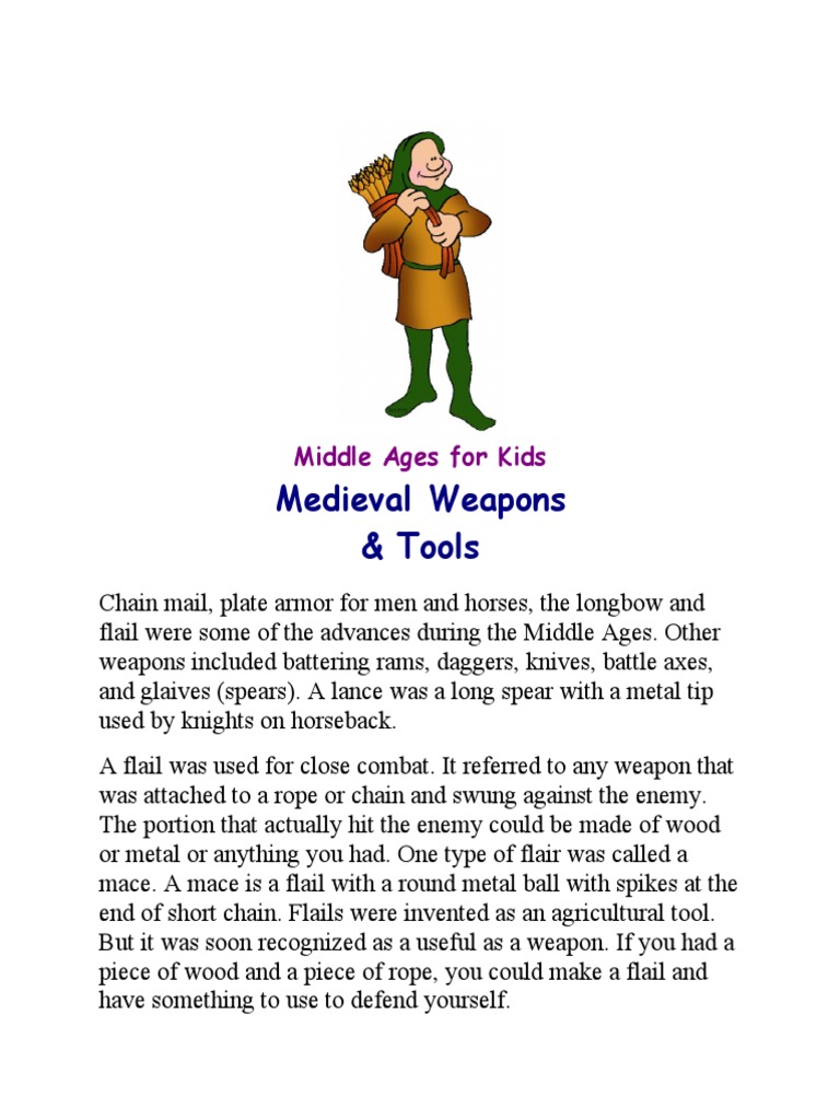 Medieval Weapons & Tools: Middle Ages For Kids | PDF