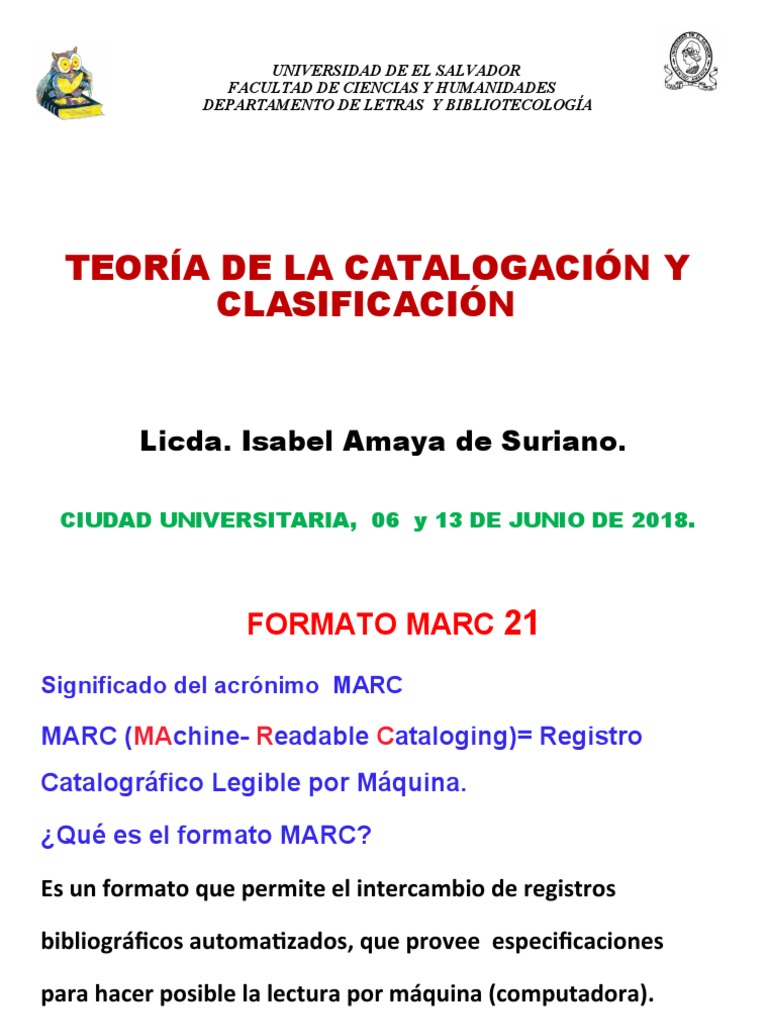 Formato MARC | PDF | Informática | La ciencia de la biblioteca