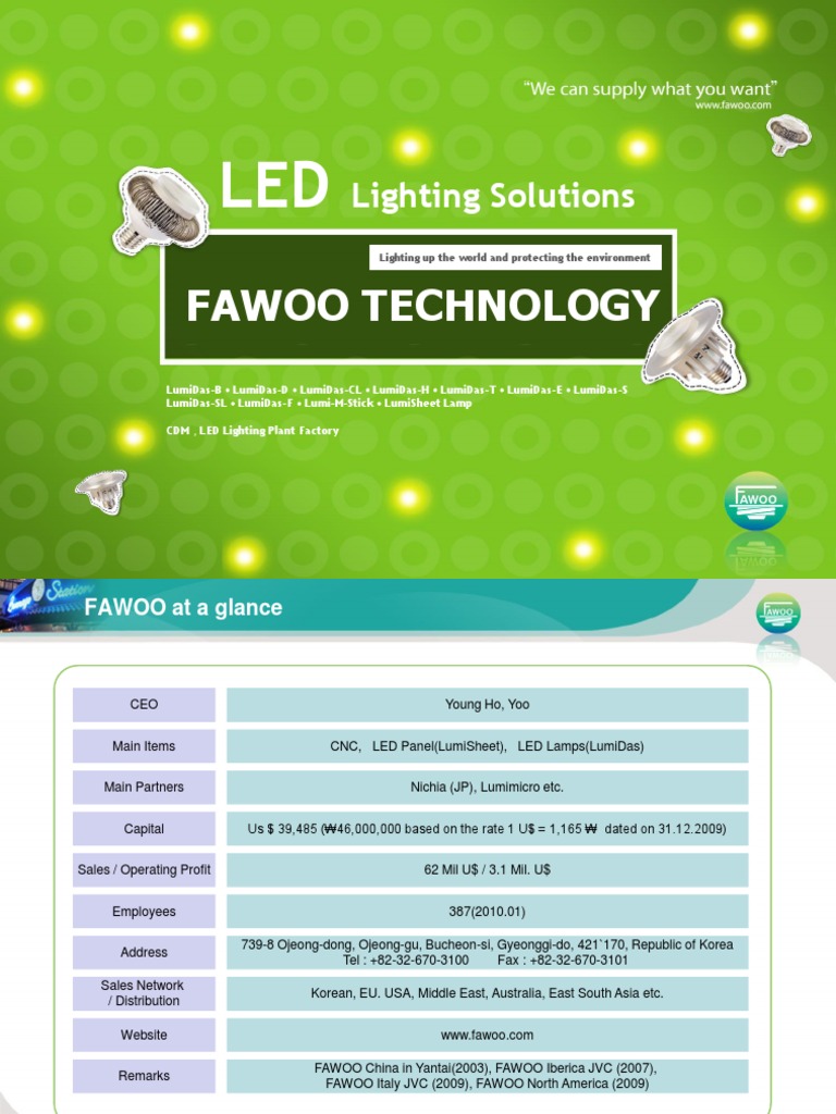 Fawoo Company profile | Clean Development Mechanism | Incandescent ...