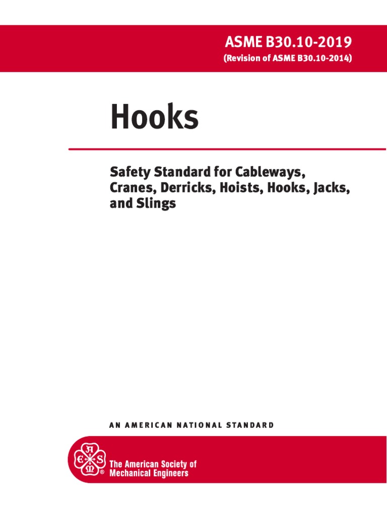 Asme B30.10-2019 | PDF | Crane (Machine) | Safety