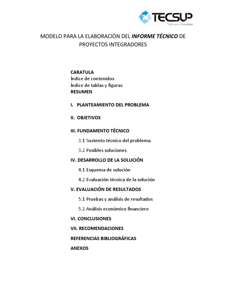 Modelo para Informe Tecnico | PDF