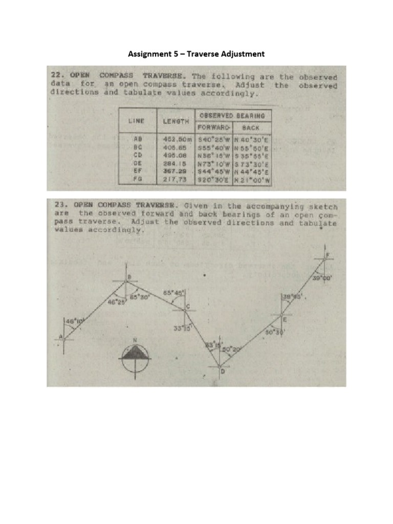 Assignment 5 - Traverse Adjustment | PDF