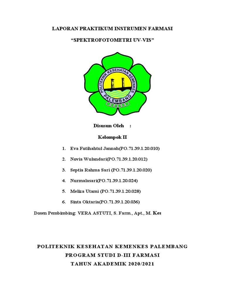 Laporan Praktikum Instrumen Farmasi - Spektrofotometer | PDF