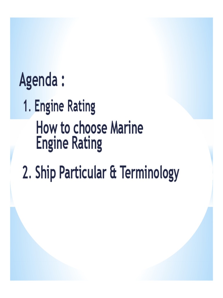 Marine Engine Rating Selection Guide | PDF