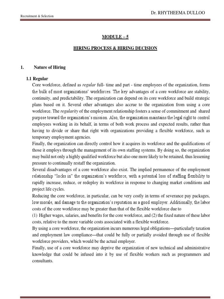 HIRING Hiring Process & Decision Module Explains Regular, Temporary ...