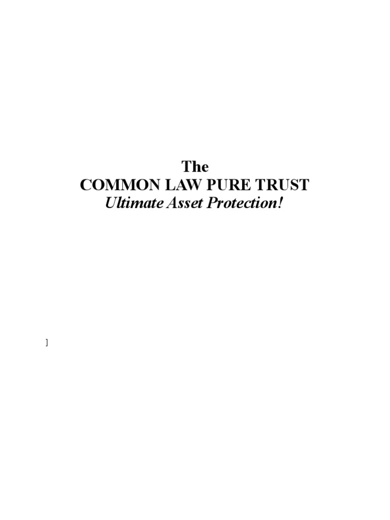 Common Law Trusts.6.0 | PDF | Precedent | Trust Law