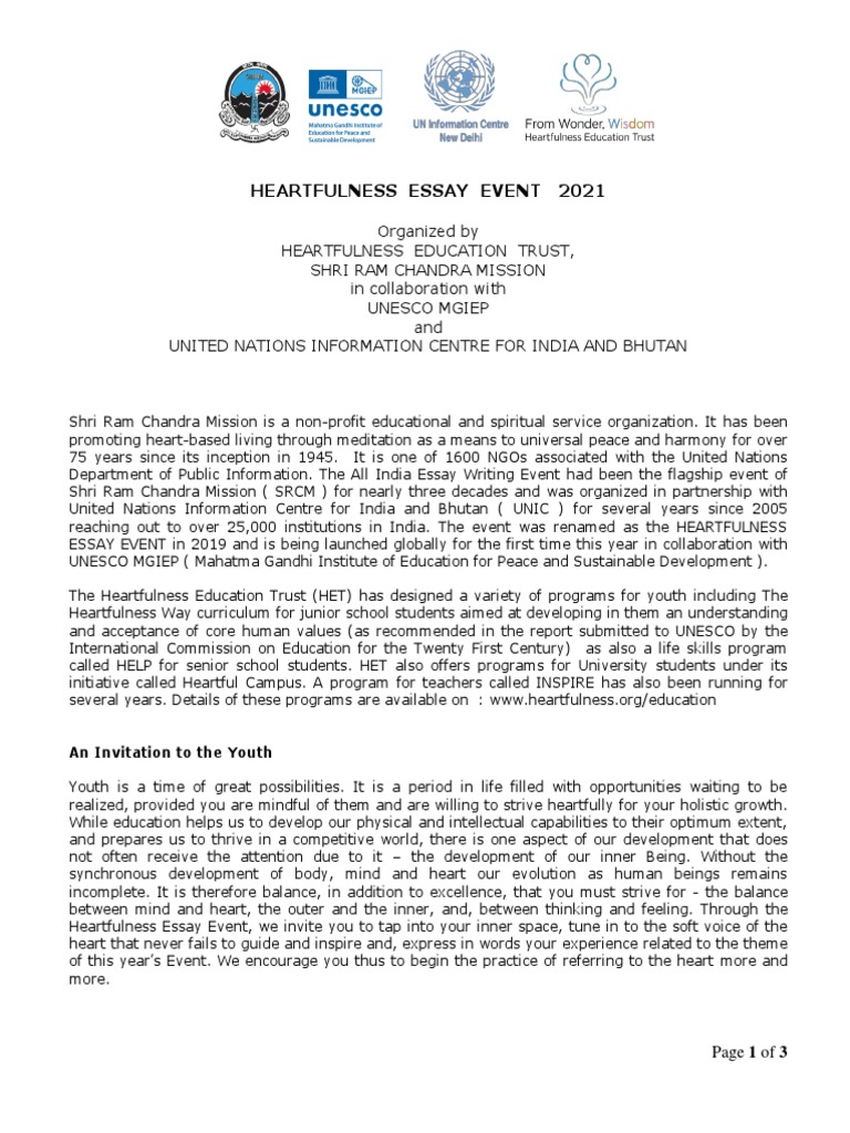 2021 Leaflet English | PDF | Mind | Essays