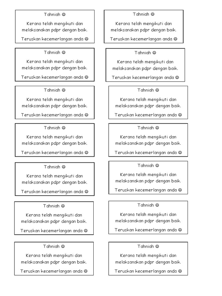 Tagging Hadiah PDPR | PDF