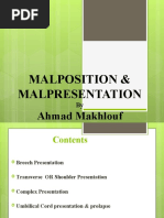 Malpresentation and Malposition | PDF | Pelvis | Anatomical Terms Of Motion