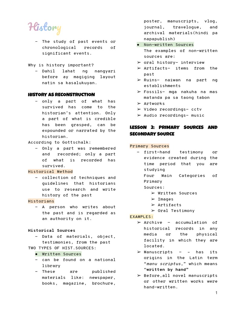History As Reconstruction: Historical Sources | PDF | Luzon | Physical ...
