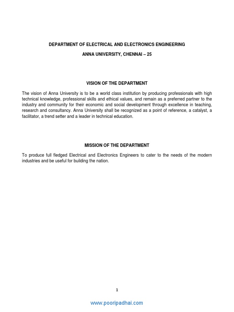 Anna University-B.E EEE-Electrical and Electronics Engineering Syllabus ...