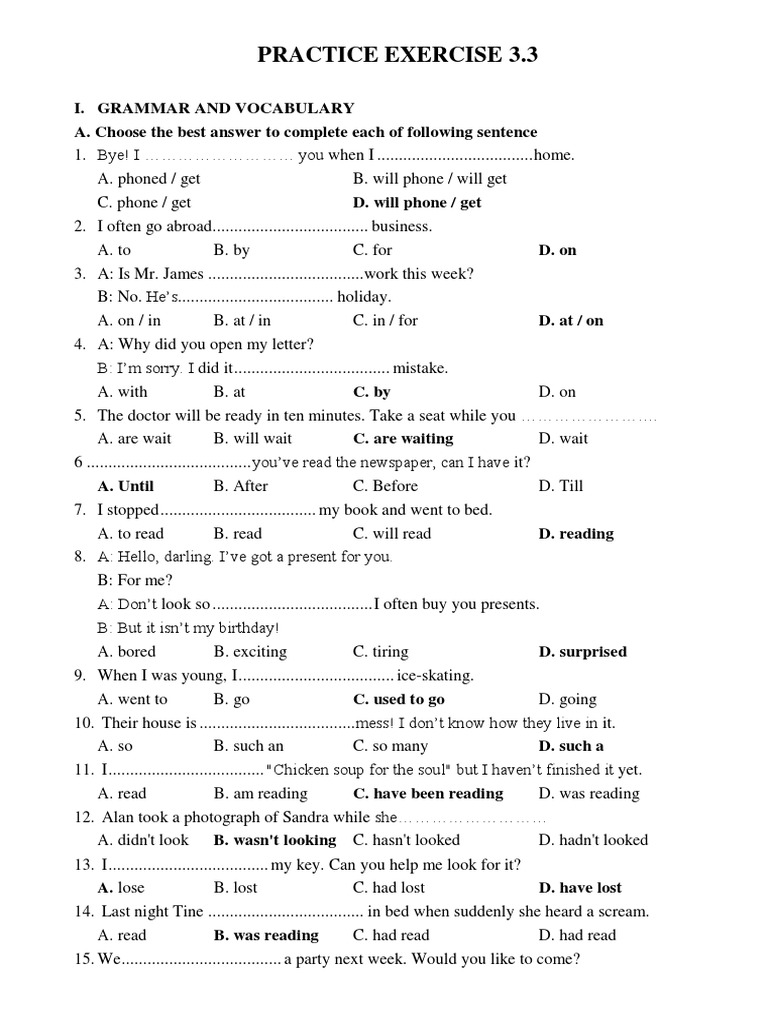 PRACTICE EXERCISE 3.3 Key | PDF | Fat | Vitamin