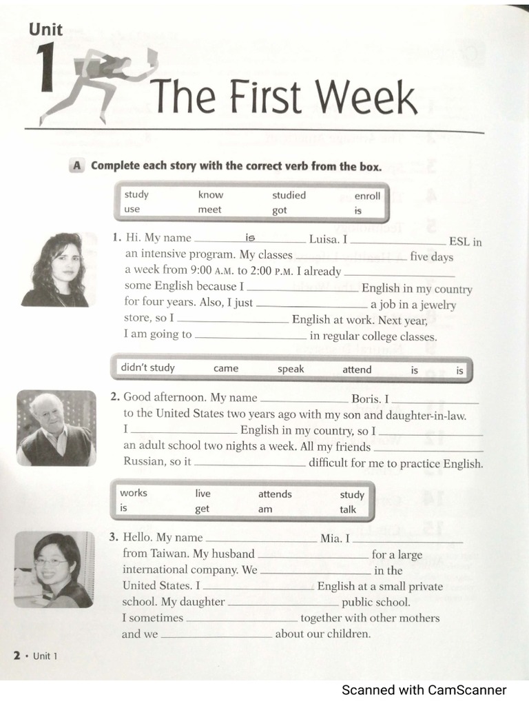 Workbook Unit 1 | PDF