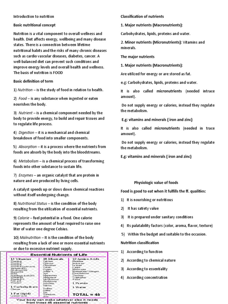 Introduction To Nutrition | PDF | Human Digestive System | Liver