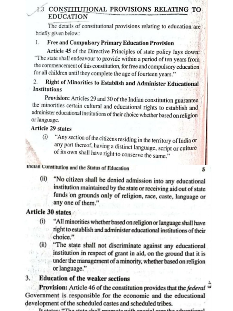 Constitution Provision of Education | PDF | Minority Group | Government