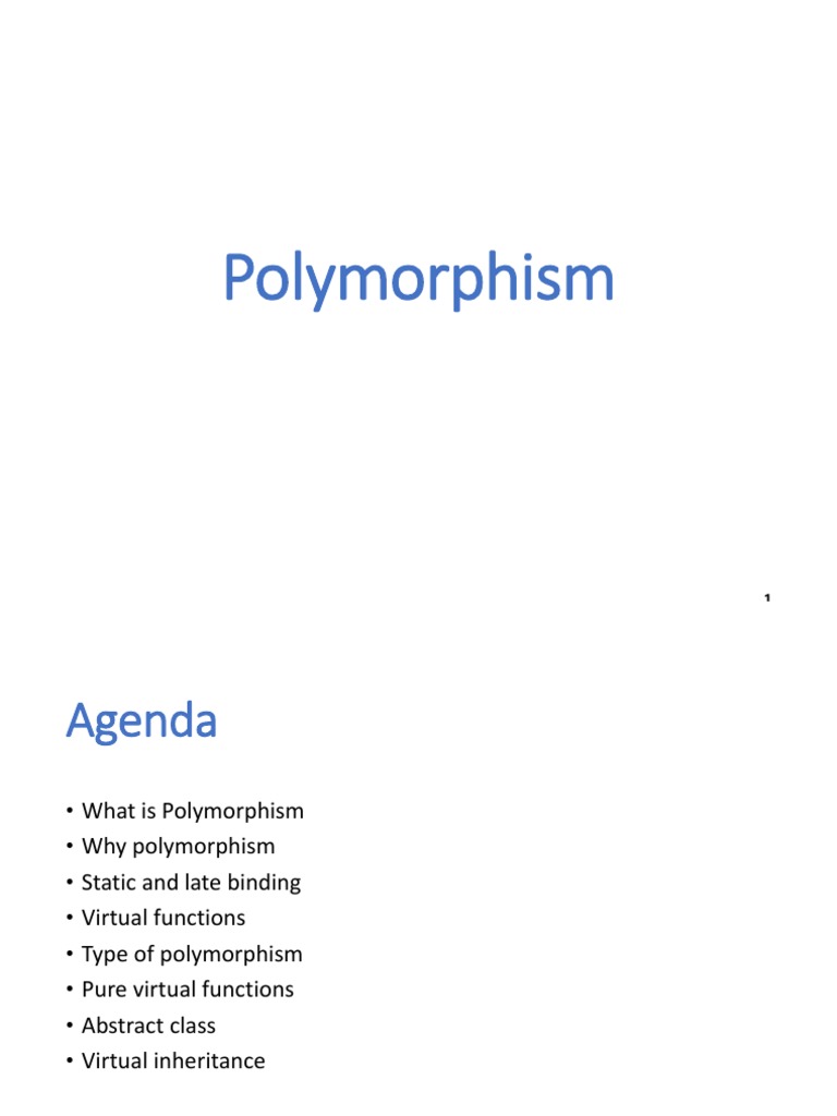 Lecture9 Polymorphism | PDF | Class (Computer Programming) | Inheritance (Object Oriented ...
