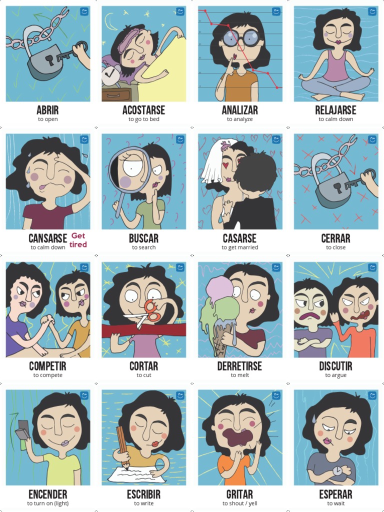 Verbos Ilustrados en Espanolpdf | PDF