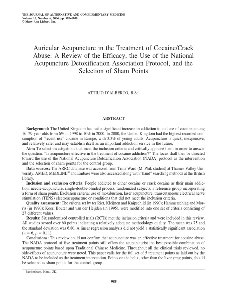 Auricular Acupuncture | PDF | Traditional Chinese Medicine | Substance ...