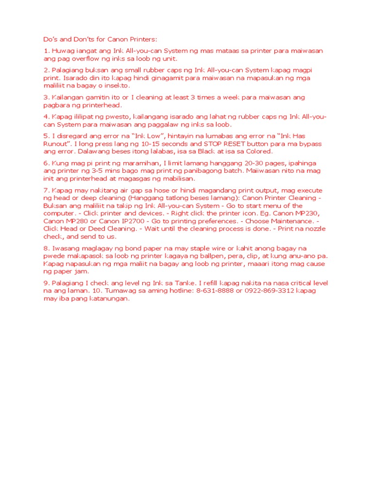 Printer Maintenance | PDF