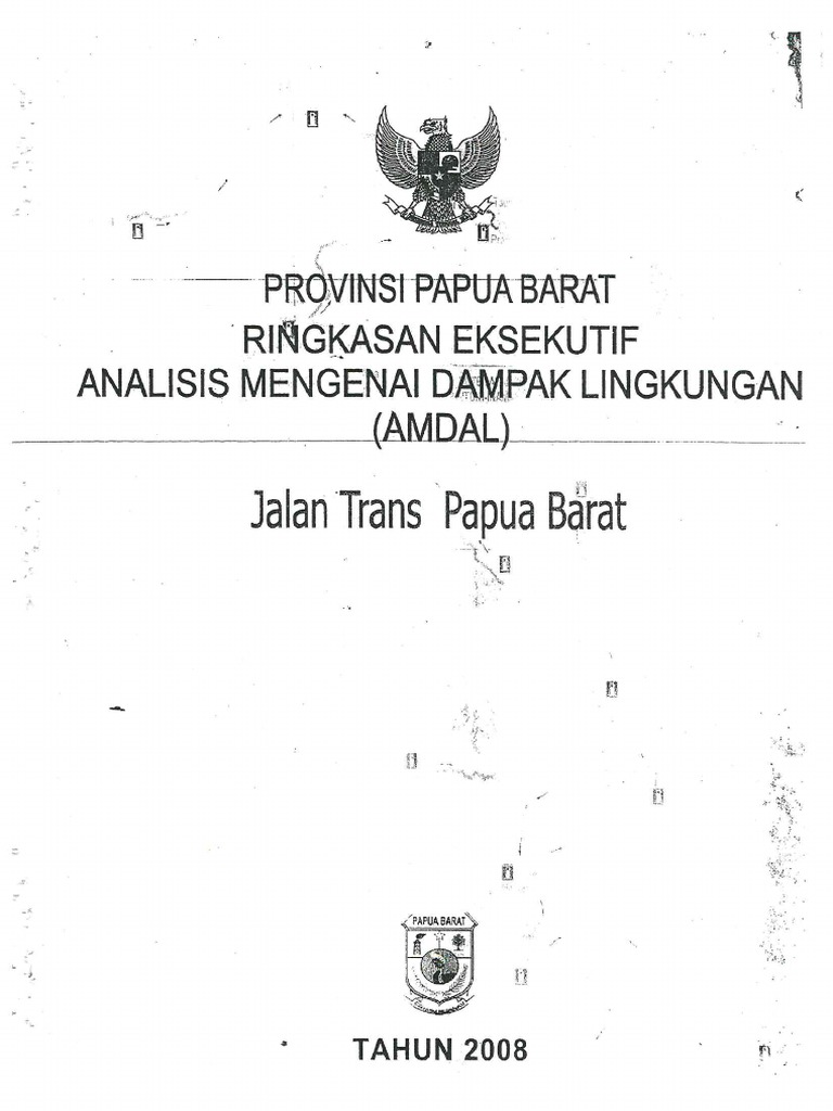 Amdal Jalan Trans Papua 2008 | PDF