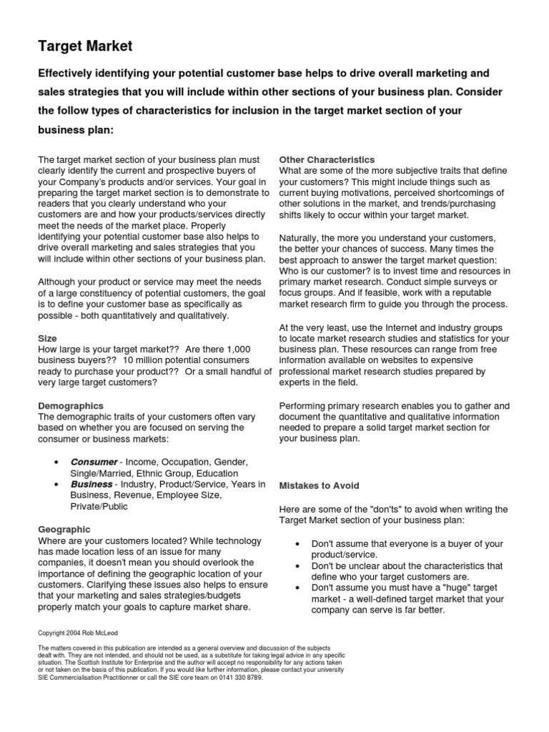 Target Market | PDF | Marketing | Marketing Research