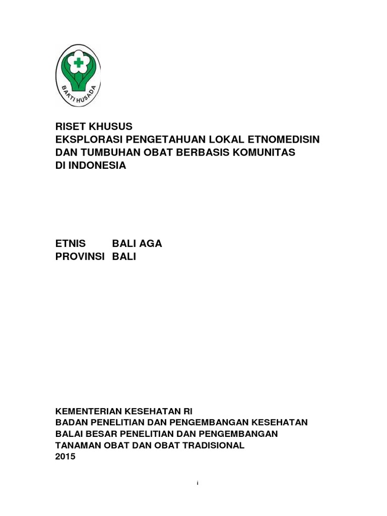 Eksplorasi Etnomedisin Bali Aga | PDF