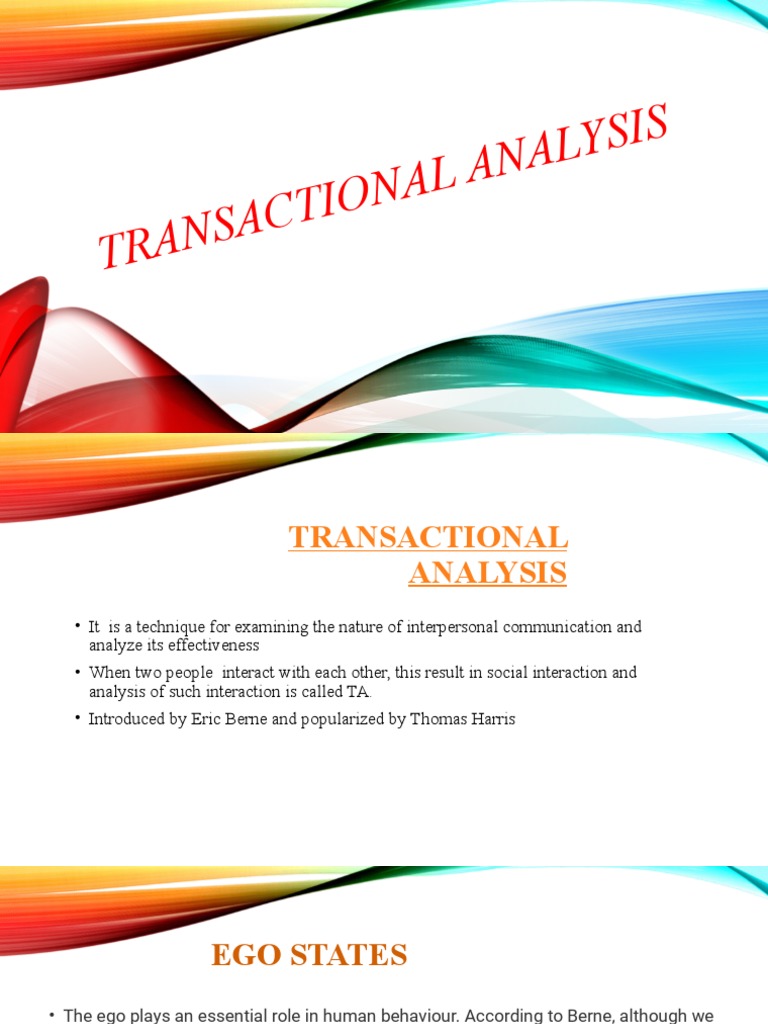 4 Transactional Analysis | PDF